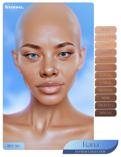 Second Life Marketplace - [LERONSO] TIANA skin for Lelutka EVO X [PRALINE]
